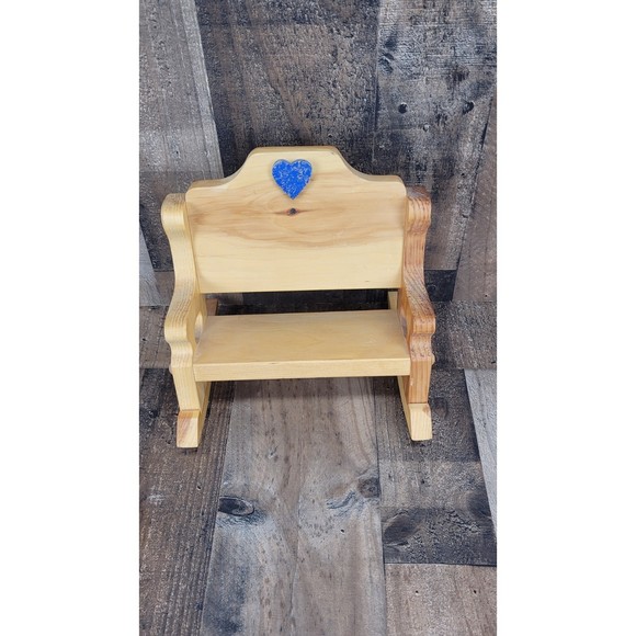 Handmade | Other | Handmade Wooden Rocking Bench With Heart Symbol Very ...